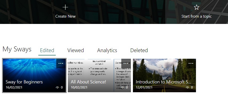 Microsoft Sway - Teaching College