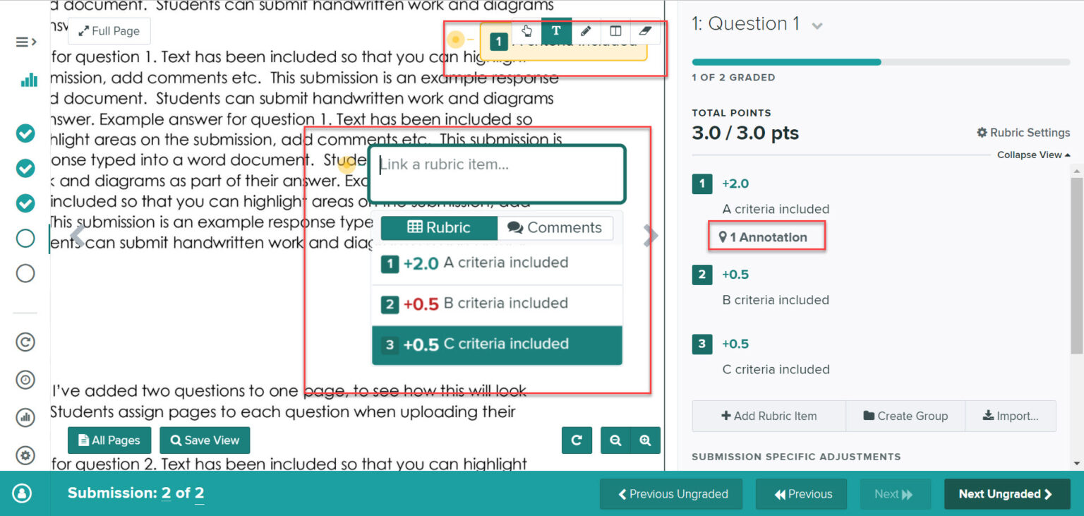 Gradescope: Homework assignment - Teaching College