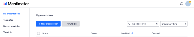 Mentimeter Sign Up - Teaching College